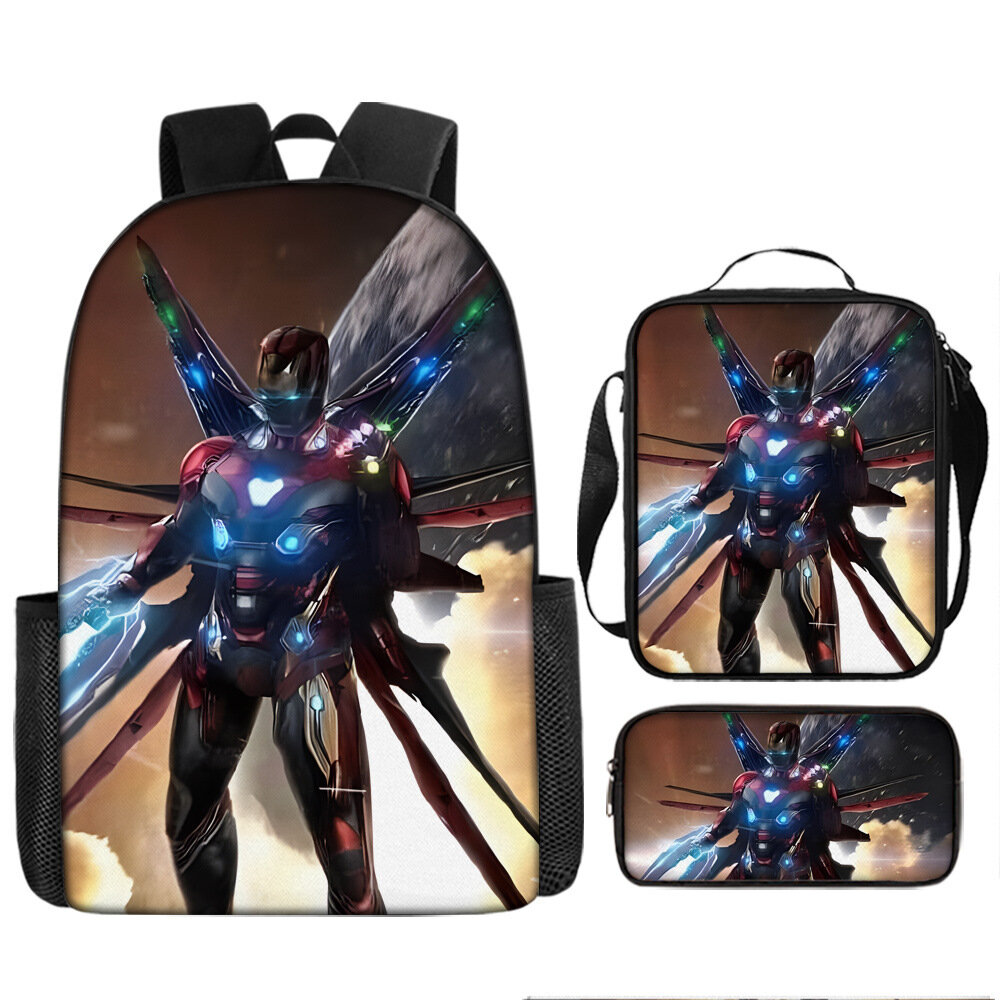 Трансграничный бестселлер: рюкзак «Мстители», набор школьных сумок из трех предметов для учащихся начальной и средней школы, рюкзак с цифровой 3D-раскраской