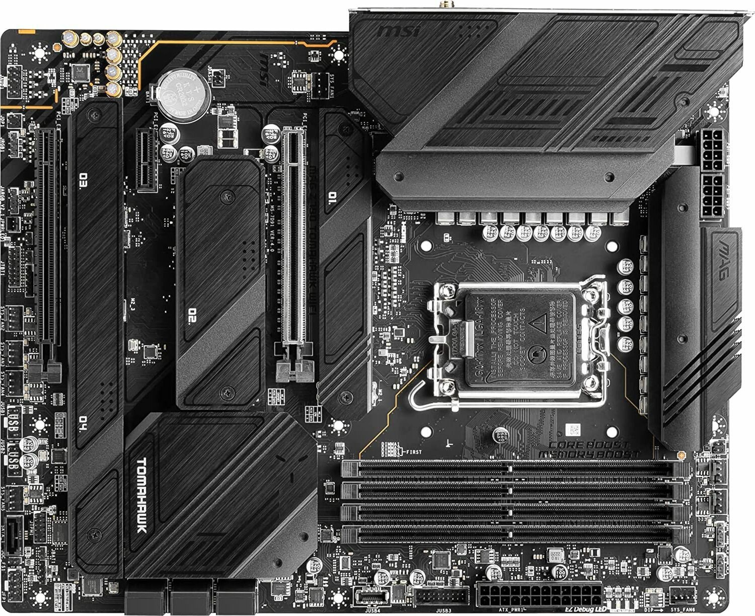 Материнская плата MSI MAG Z790 TOMAHAWK WIFI Soc-1700 Intel Z790 4xDDR5 ATX RAID+HDMI+DP