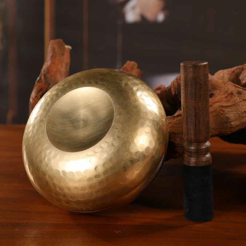 Тибетская поющая чаша Buddha Bowl 12.8см, в комплекте стик, подушечка