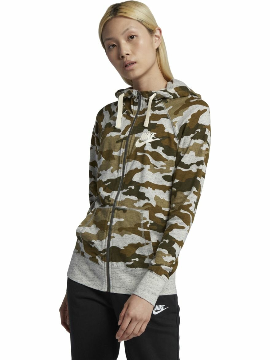 Толстовка спортивная NSW GYM VNTG FZ CAMO HOODIE W