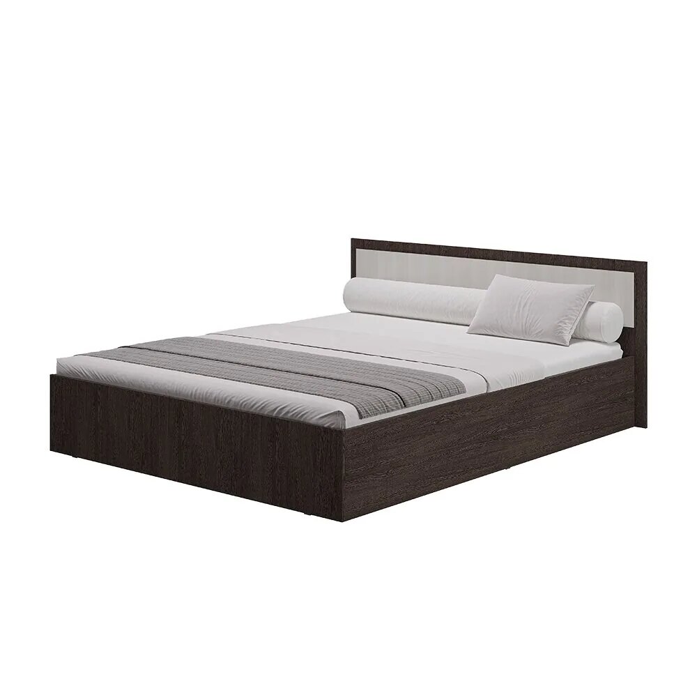 Кровать двуспальная «Фиеста» 1,6 м с настилом, ЛДСП (Венге/Лоредо) 175х203х75