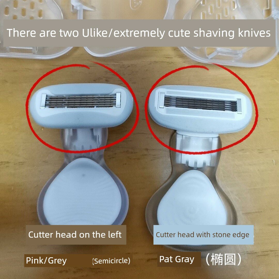 Оригинальная бритва ulike razor small shell и сменная головка 2 сменные овальные серые насадки[оригинал]