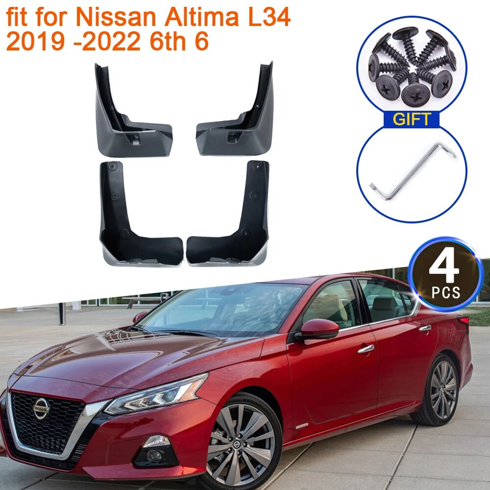 Для Nissan Altima L34 2019 2020 2021 2022 6th 6 Брызговики Брызговики Передние и задние колеса Fender Аксессуары для стайлинга автомобилей
