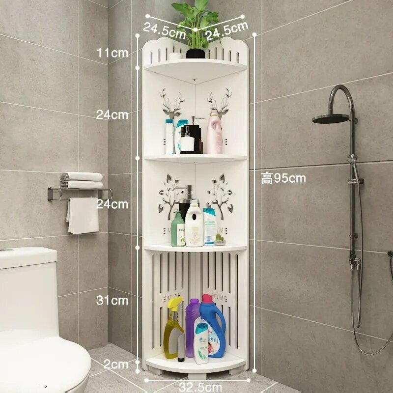 Стеллаж для ванной, 24.5х24.5х95 см