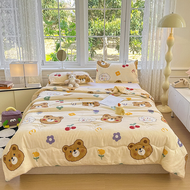 Новое летнее одеяло класса А для матери и ребенка, соевое одеяло Kawaii дофамин, милое одеяло с принтом, впитывающее