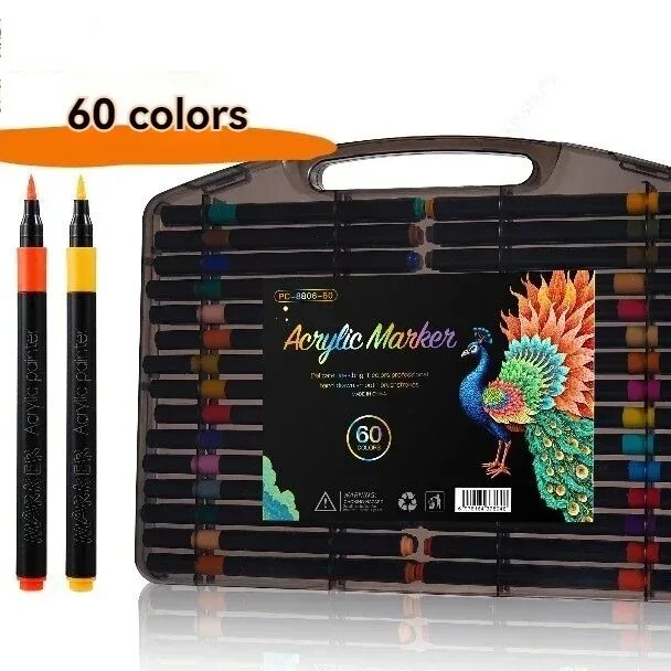 Набор Акриловых Маркеров 12/24/36/48/60/80 Цветов