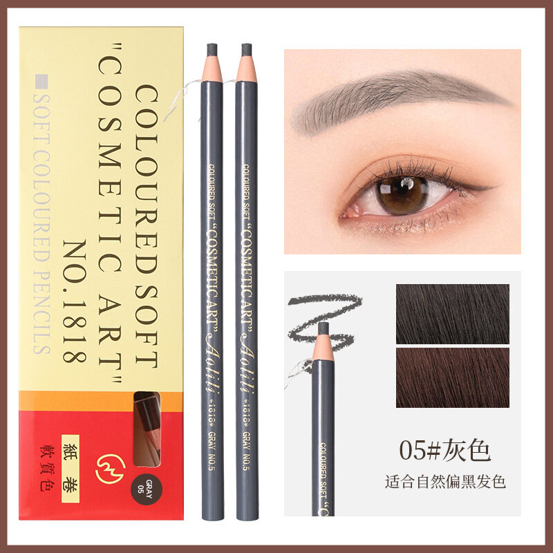 Карандаш для бровей Aolili, рулонная бумага, карандаш для бровей с линией, удобный в использовании, карандаш для бровей 1818, долговечный макияж, карандаш для бровей с линией, подводка для глаз