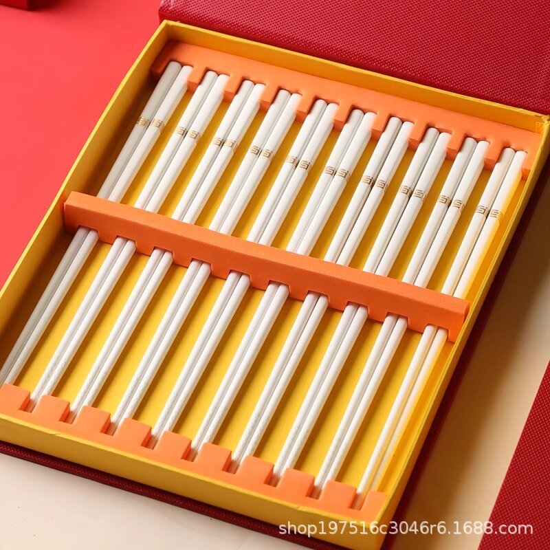 Палочки для еды из костяного фарфора Jingdezhen, домашние, антигрибковые, противоскользящие, керамические, устойчивые к высоким температурам, для отелей, ресторанов, быстрые, чисто белые, для домашнего использования