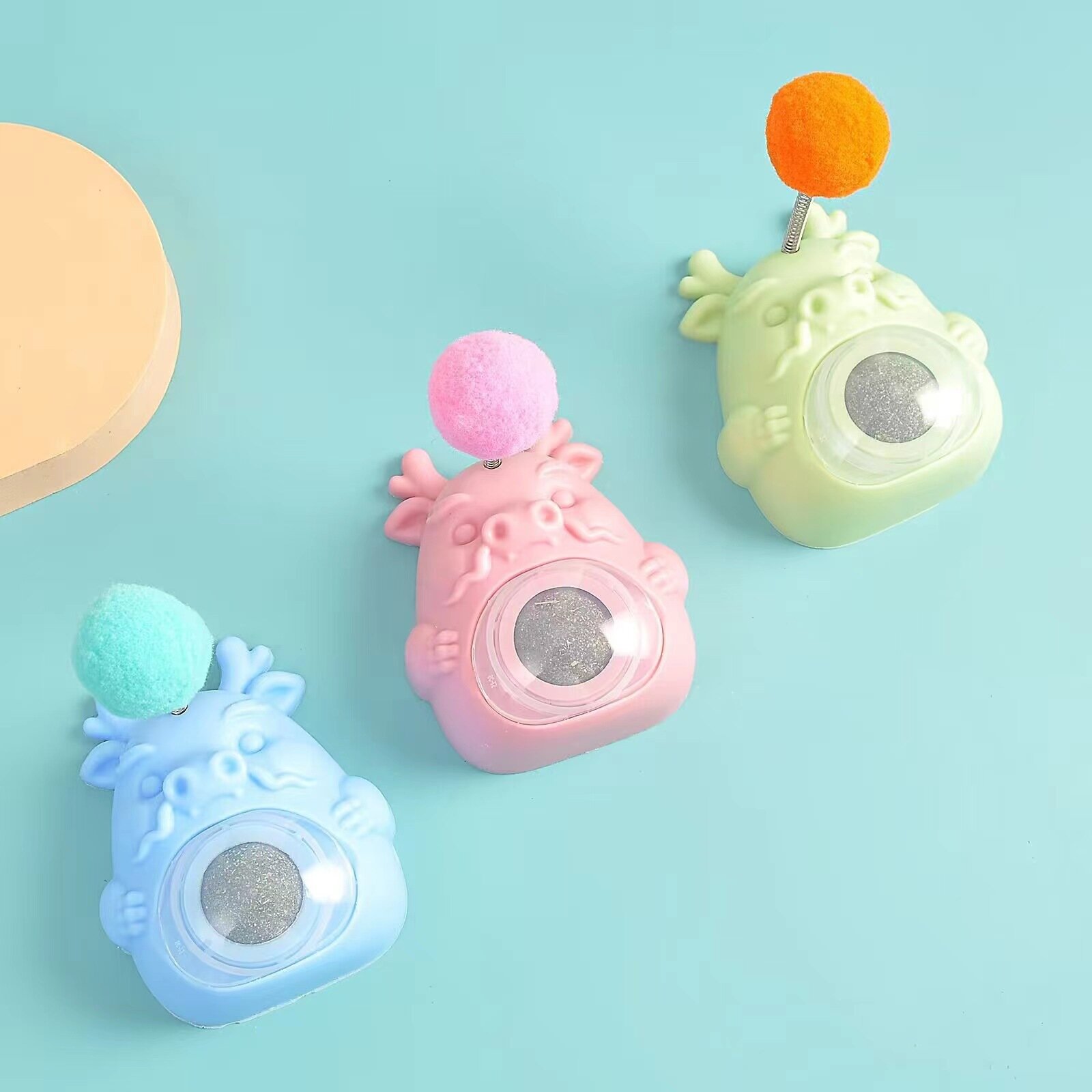 Новая игрушка для кошек, зодиакальный лизун, мятный шарик, игрушка для прорезывания зубов, саморазвлекательная вращающаяся игрушка