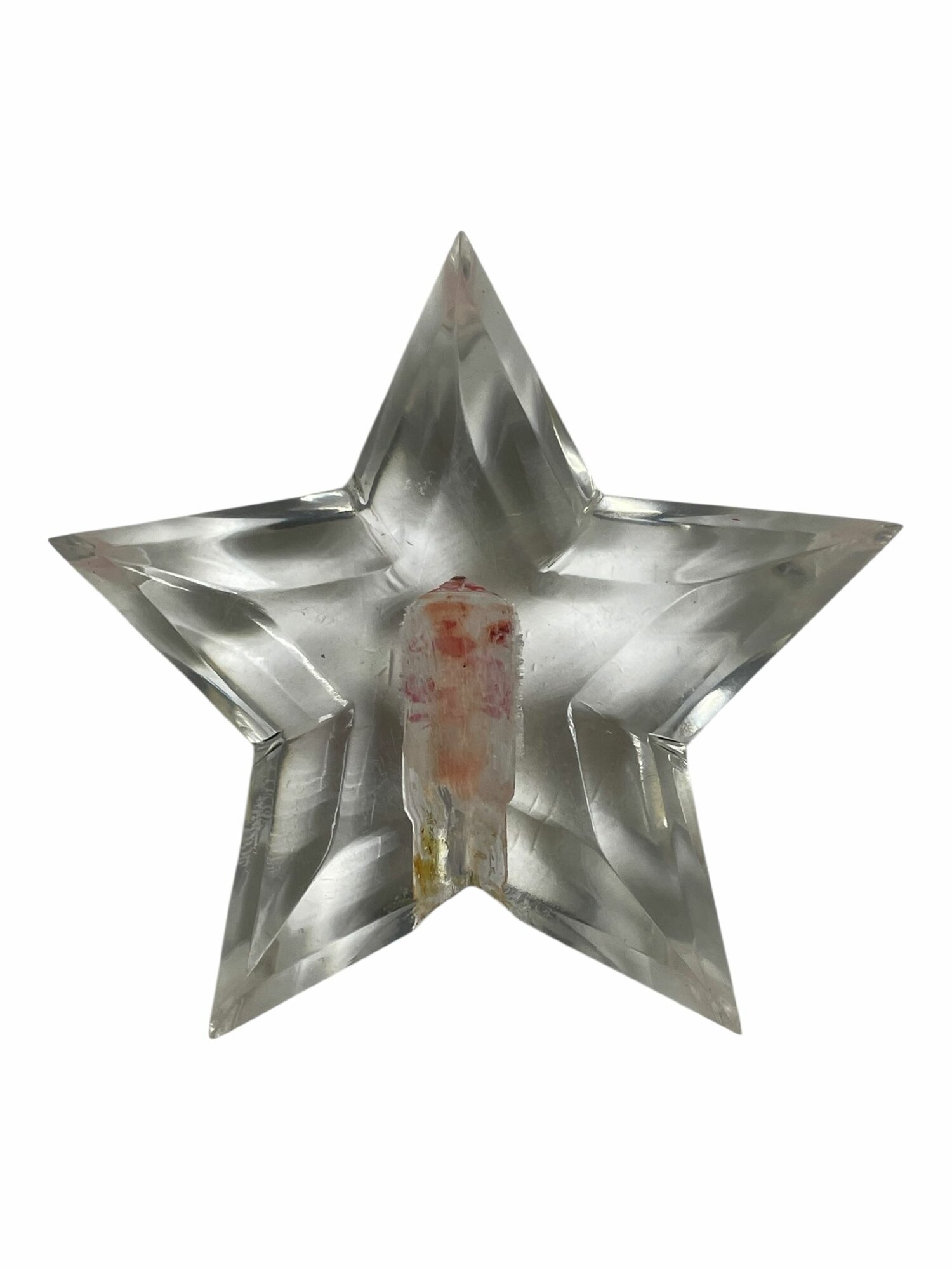 Советская винтажная звезда на елку из оргстекла эпоксидки, сделано в СССР