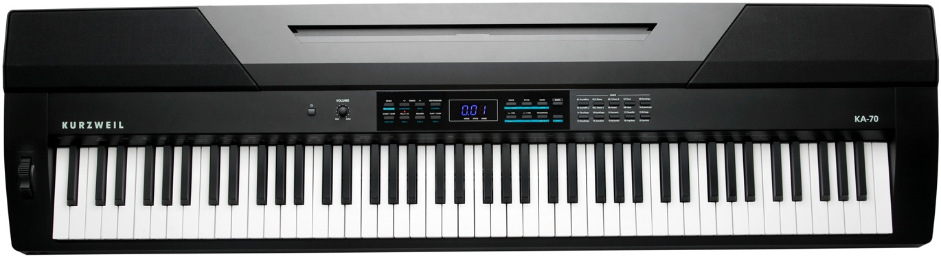 KURZWEIL KA70 LB - цифр. пианино, 88 полувзвешанных клавиш, полифония 128, цвет чёрный