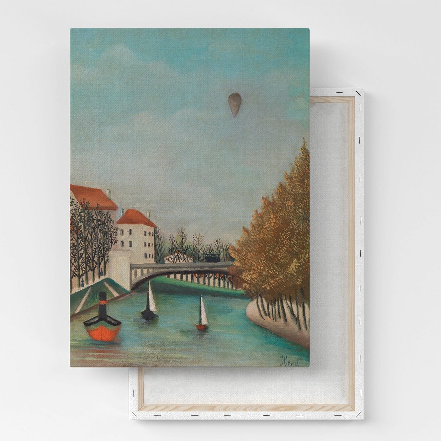 Картина на холсте, репродукция / Анри Руссо - Study for View of the Pont de Sevres / Размер 30 x 40 см