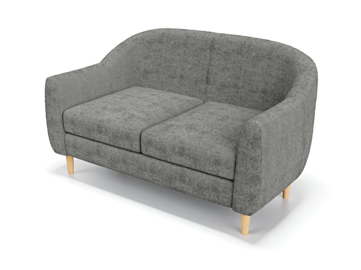 Дизайнерский диван Soft Element Орак Grey, двухместный, букле, современный стиль скандинавский лофт, на кухню, в офис