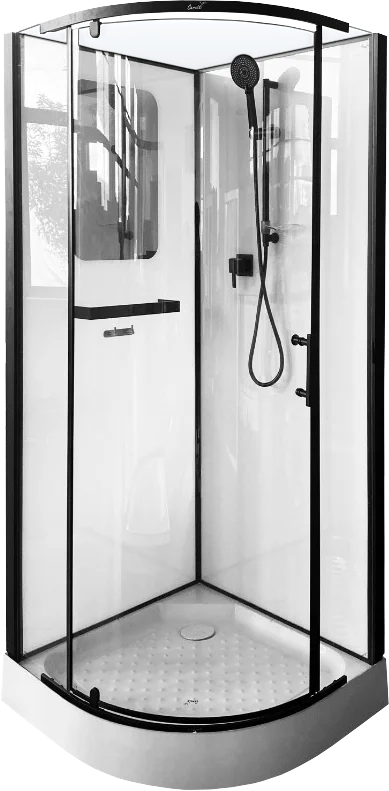 Душевая кабина CeruttiSpa Korra 90B профиль черный /9219