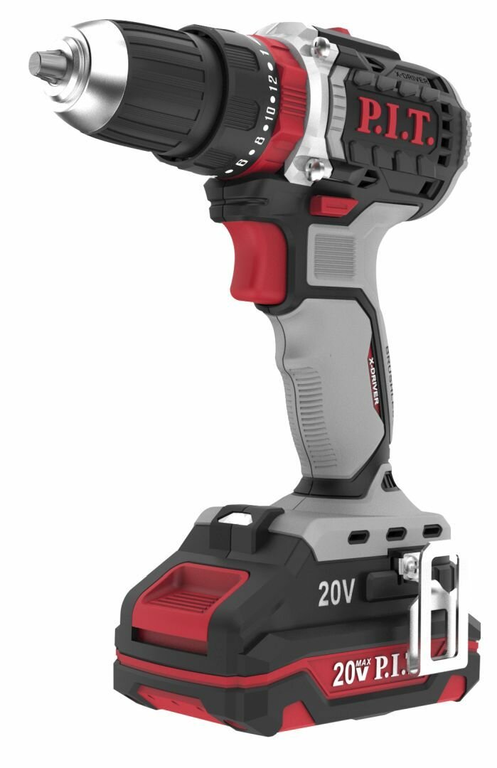 Дрель ударная аккумуляторная бесщеточная P.I.T. PSB20H-10C/1 20В с 1 АКБ И З/У