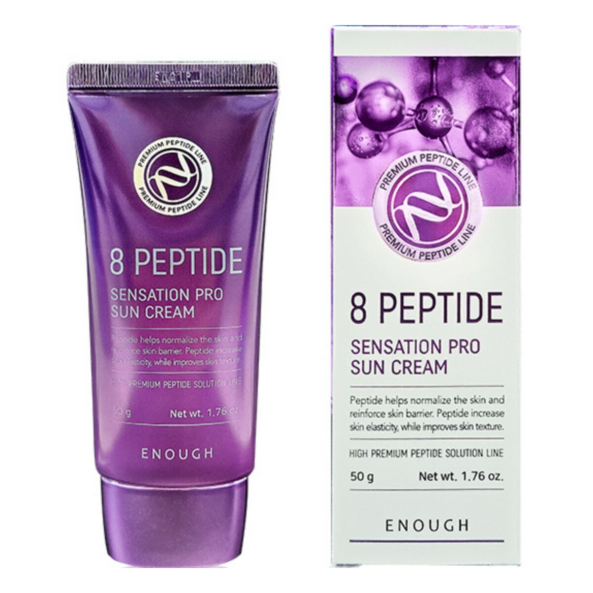 Солнцезащитный крем для лица с пептидным комплексом Enough 8 Peptide Sensation Pro Sun Cream (50 гр)