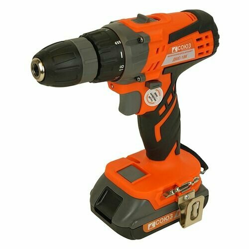 Дрель-шуруповерт СОЮЗ ДШС-18К, 2Ач, с двумя аккумуляторами