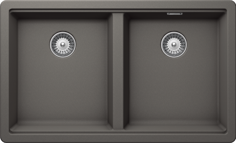 Кухонная мойка Schock Greenwich 80-2 Cristadur серебристый камень 701069