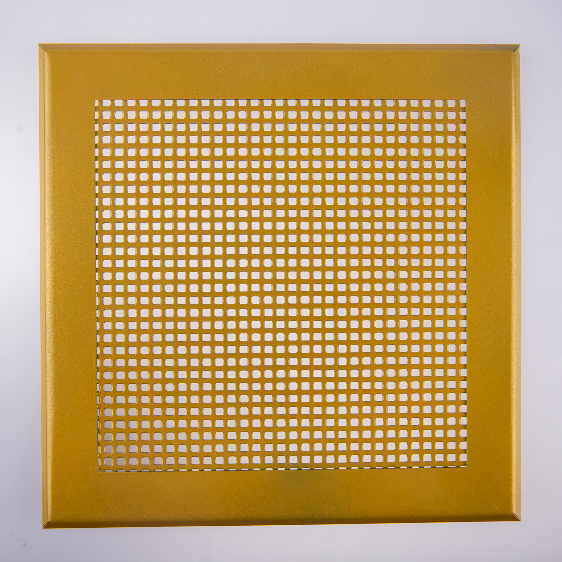 Решетка вентиляционная 300х300мм металлическая на магнитах, квадрат, золото