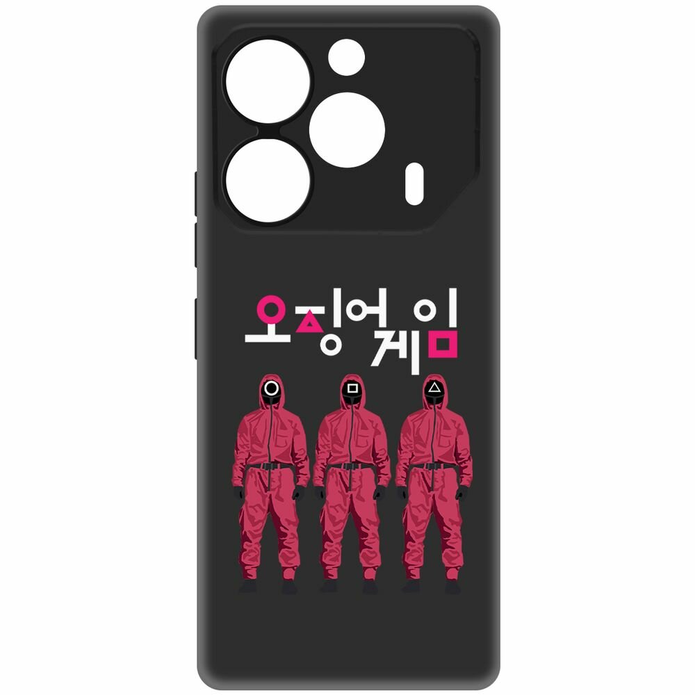 Чехол-накладка Krutoff Soft Case Игра в кальмара-Персонал для TECNO Pova 6 черный