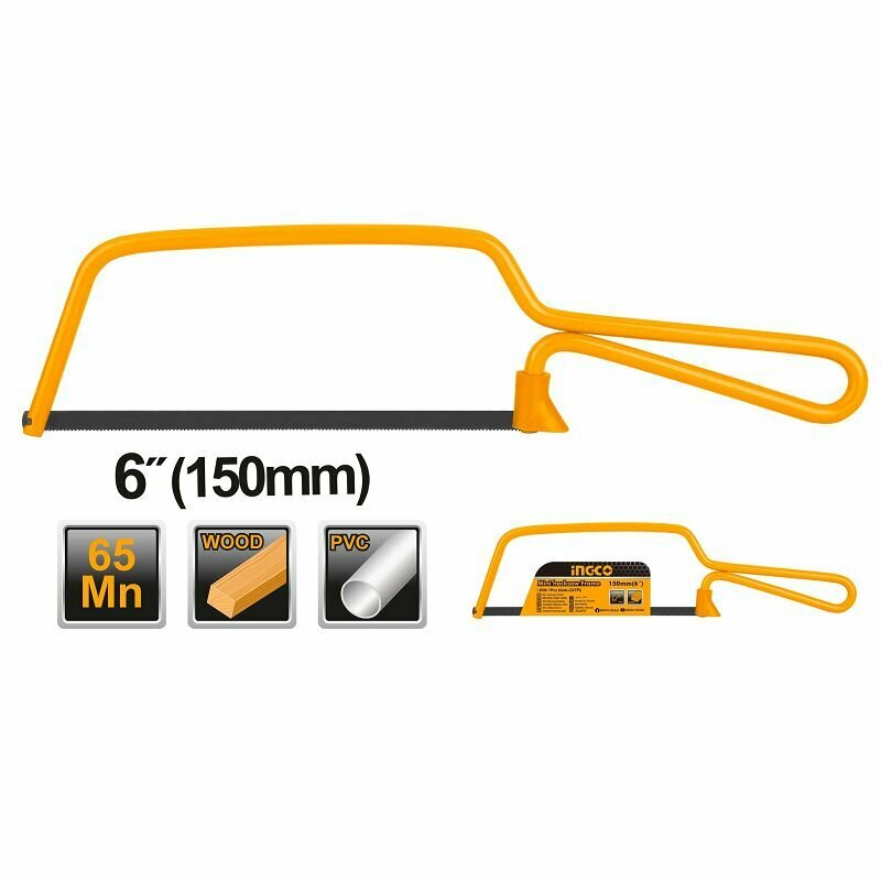 Ножовка по металлу мини 150 мм INGCO MHHF1501
