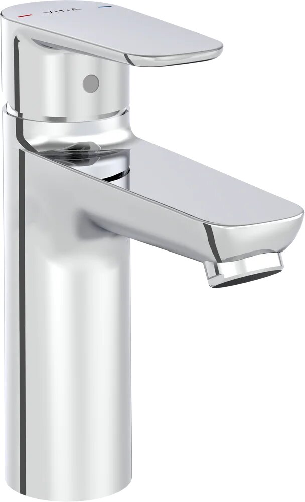 Смеситель для раковины VitrA Flow Soft A43009EXP хром, глянцевый, кран для ванной в раковину, из латуни, рычажный, с керамическим картриджем