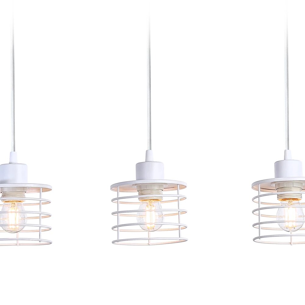 Подвесной светильник в стиле лофт TR8072/3 WH белый E27*3 max 40W 582*120*1040