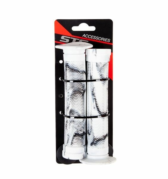 Грипсы 150мм черный-белый