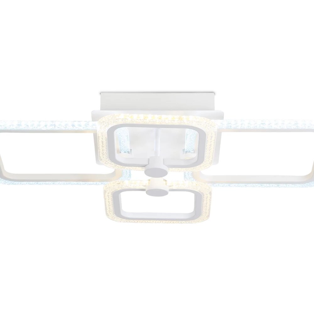 Потолочный светодиодный светильник с пультом FA5309/2+2 WH белый 3000+6400K/4200K/6400+3000K 62W 560*480*120 (ПДУ ИК)