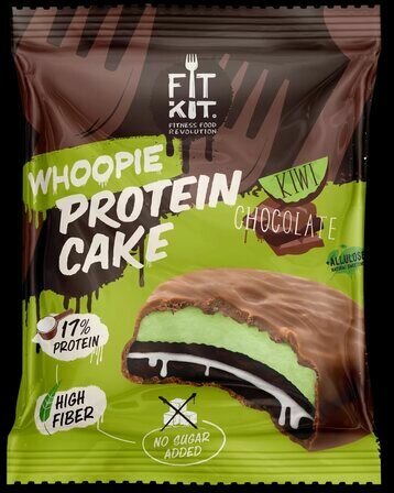 Fit Kit Protein Whoopie Cake Протеиновый бисквит с кремом (90 гр) Шоколад-киви
