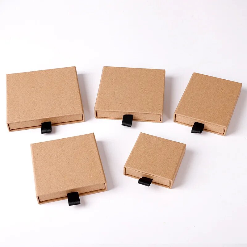 10 шт, тонкая маленькая коробка для упаковки ювелирных изделий 1,7 см, разные цвета, размеры, коробки для ящиков для колец, серег, ожерелья, подарочный чехол для хранения