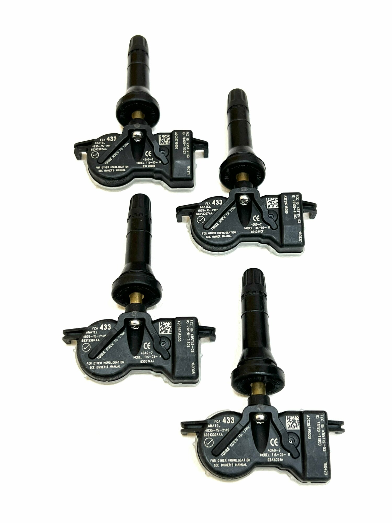 Комплект 4-x датчиков давления шин для Dodge/Chrysler/Jeep 68313387ab