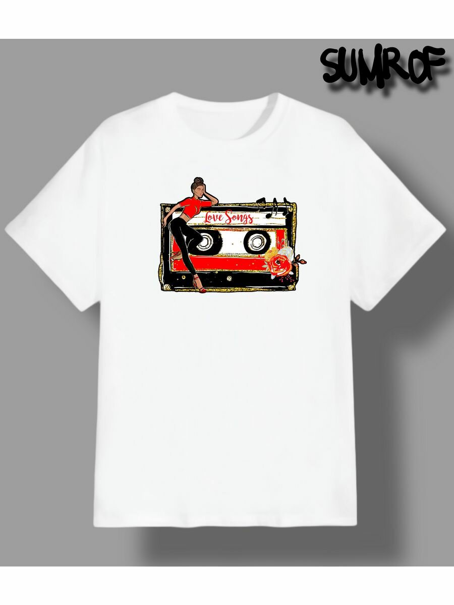 Футболка кассета музыка