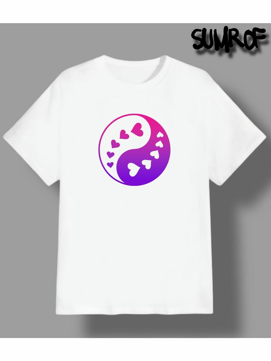 Футболка инь янь сердце