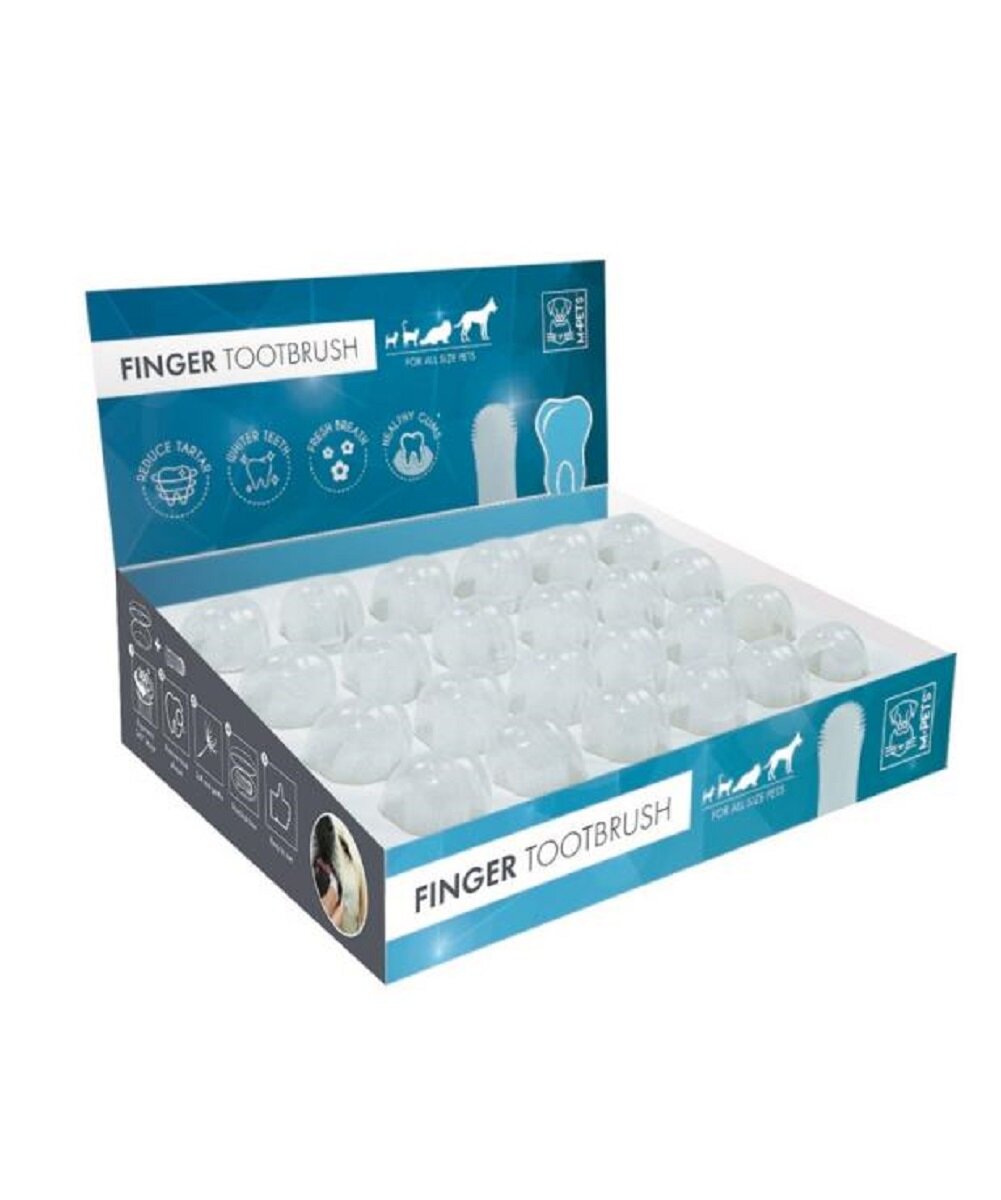 M-PETS Зубная щетка-напальчник (2шт в упаковке)