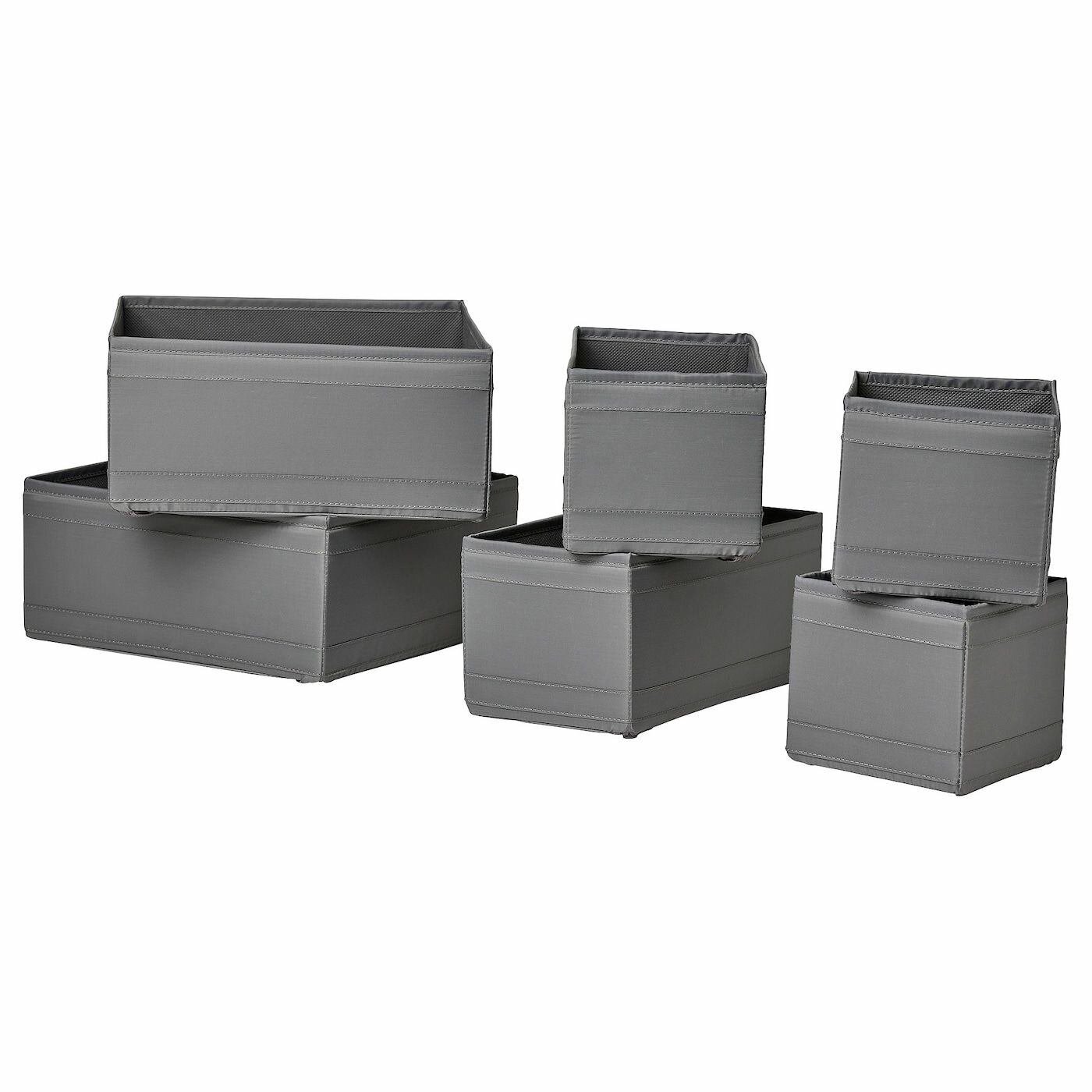 Комплект контейнеров IKEA SKUBB 403.999.98, цвет темно-серый