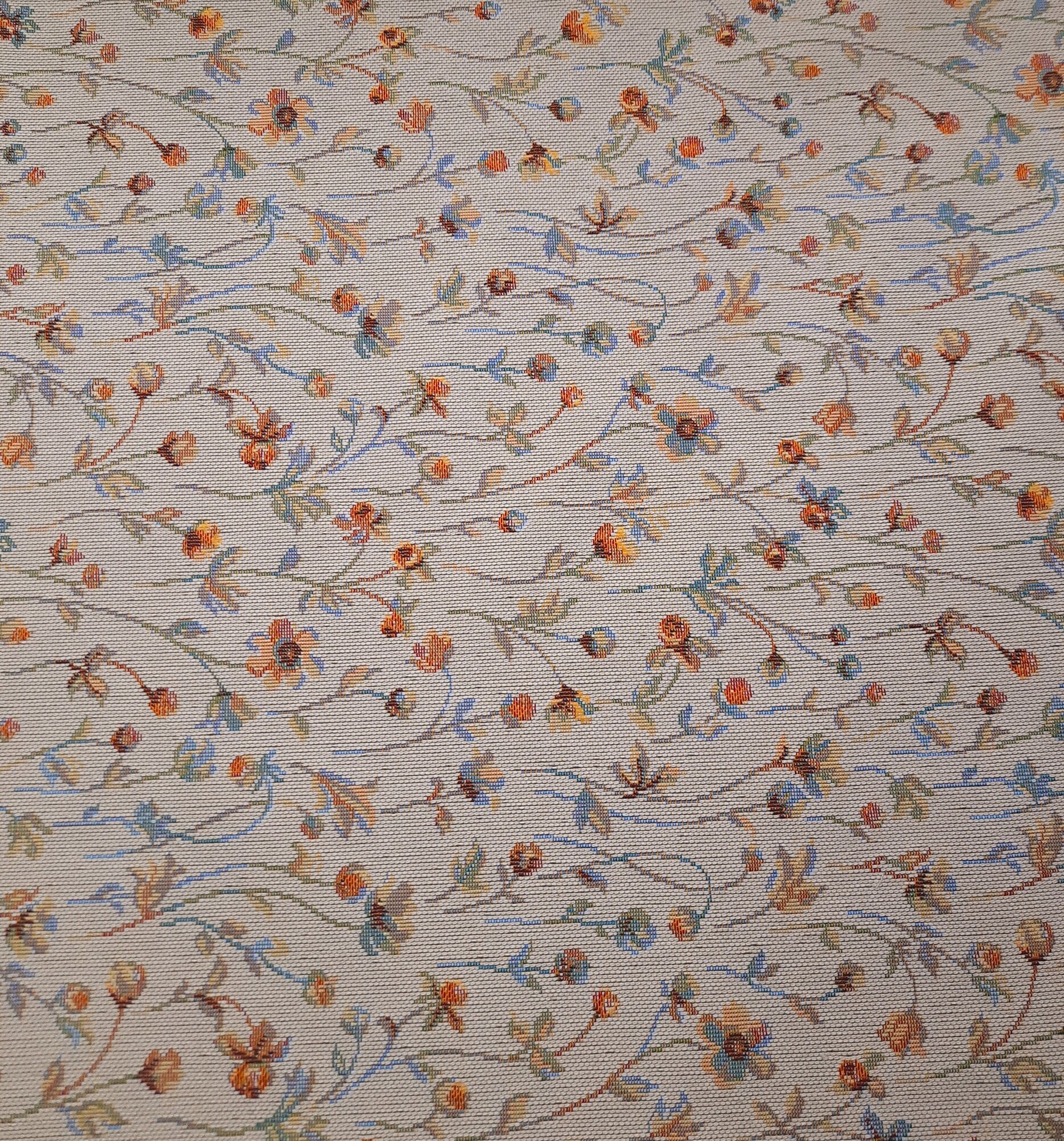 Ткань гобелен Георгины Компаньон с хлопком