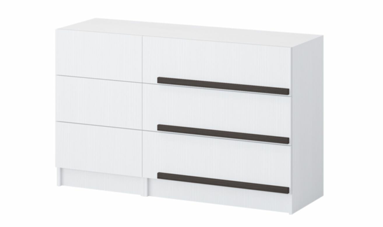 Комод Бастион № 2 белый древесный регион 058 ЛДСП 420х1300х800 мм