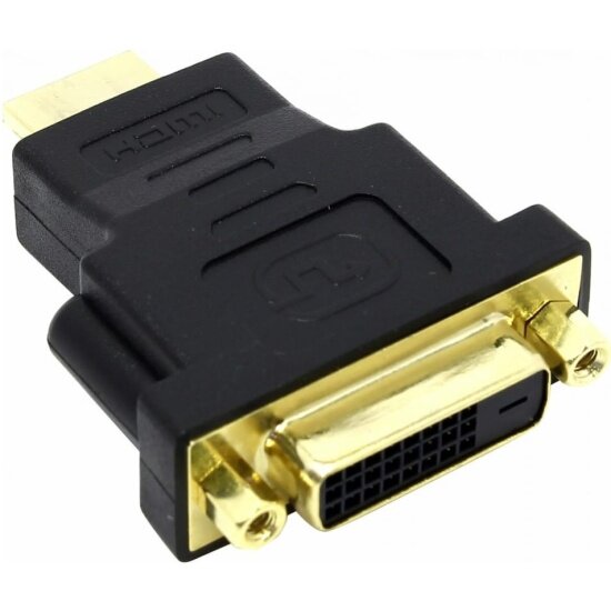 Переходник 5BITES DH1807G DVI (24+1) F / HDMI M, зол. разъемы