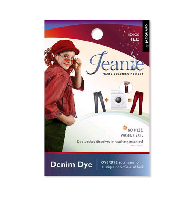 Джинсовый краситель Jeanie Dye для перекрашивания в стиральной машине 003 красный