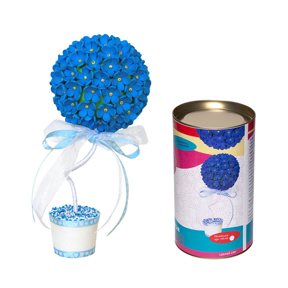 Волшебная мастерская Набор для творчества Топиарии Незабудка 1 ТП-02-HH97 Декоративный кустик