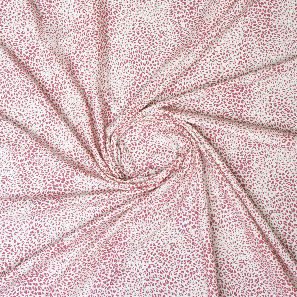 Отрез ткани Ткани-100, хлопок 100%, плотность 110г/м², розовый/белый