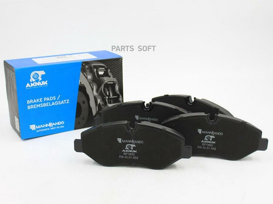BP1802 AKNUK Колодки тормозные дисковые передние AKNUK MERCEDES-BENZ SPRINTER 3,5-t (B907), 02/18/ VITO (W639), 0