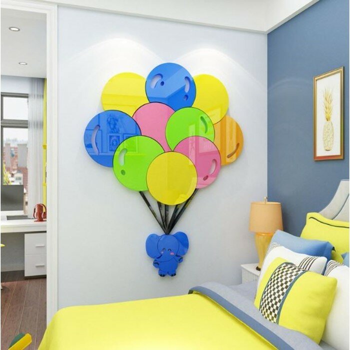 Наклейки интерьерные "Слоник", детские, декор на стену, панно 61 х 80 см, 9235976