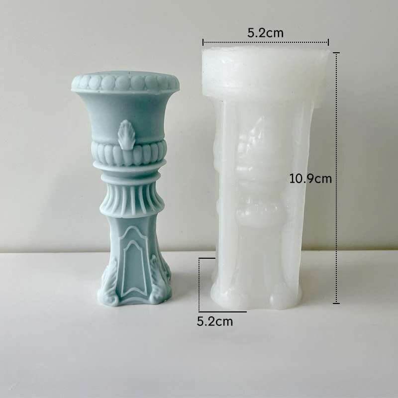 Форма силиконовая - Римская колонна - молд для отлива свечей, мыла, льда, гипса.