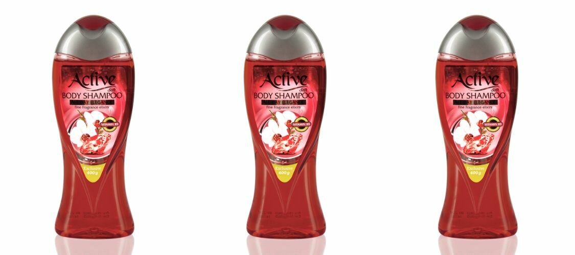 ACTIVE Гель для душа Орхидея, 400 мл, 3 уп