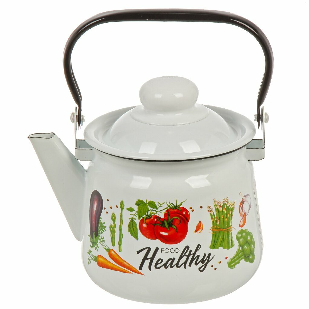 Чайник Appetite стальной эмалированный, 1,5 л, Veggies