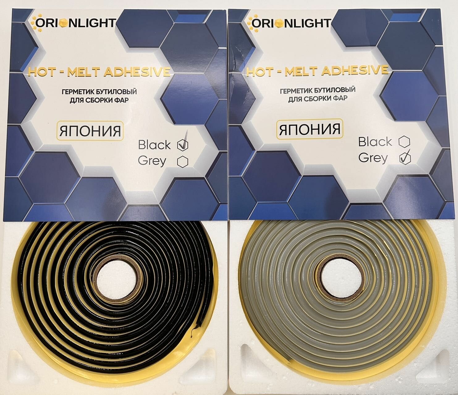 Герметик японский бутиловый для сборки фар ORIONLIGHT, кассета, толщина 8.5мм, длина шнура 4.2 м