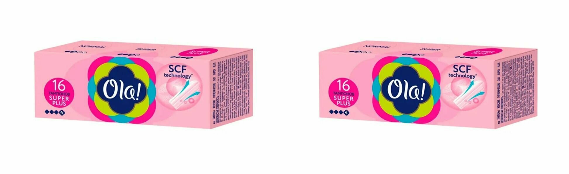 Ola Тампоны гигиенические Super plus Шелковистая поверхность, 16 шт/уп, 2 упаковки