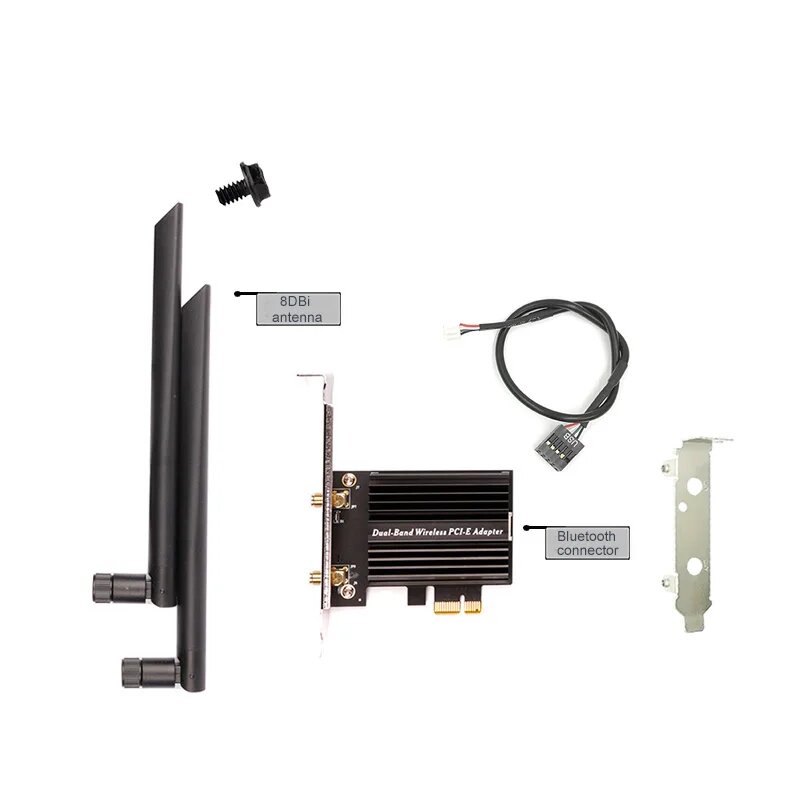 PCIe Wi-Fi и Bluetooth адаптер для ПК M2 to PCIE PRO